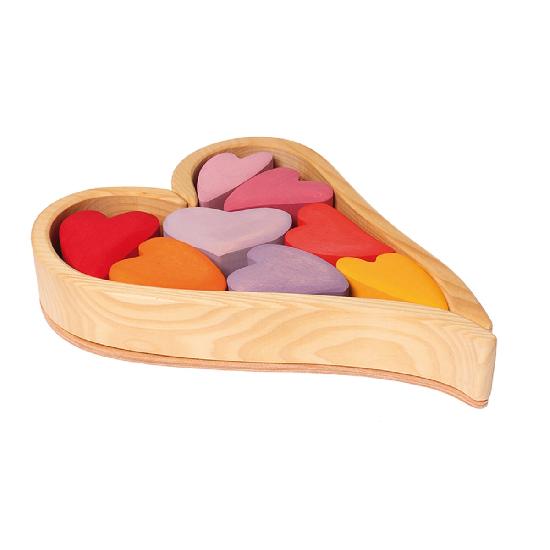 Grimm's Heart Blocks - Red – Cherry Tree Lane Toys