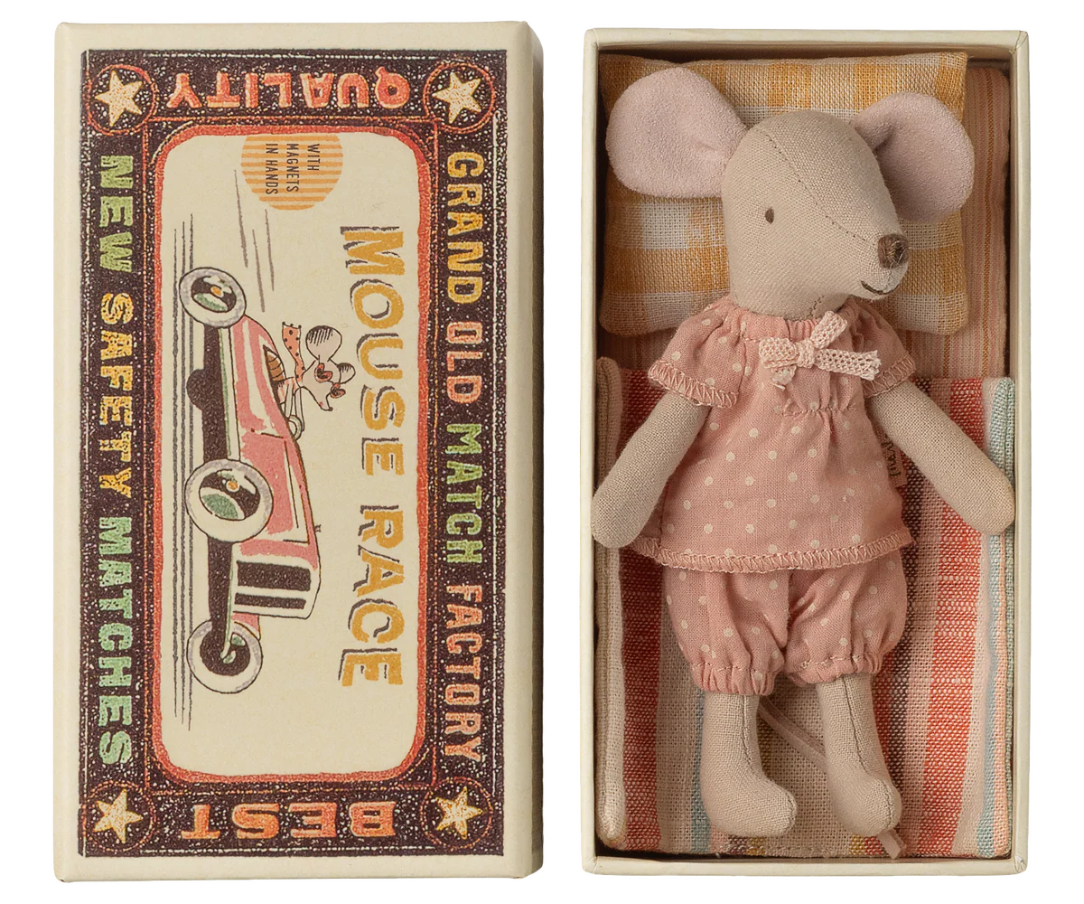 Big Sibling Mouse in Matchbox – Cherry Tree Lane Toys