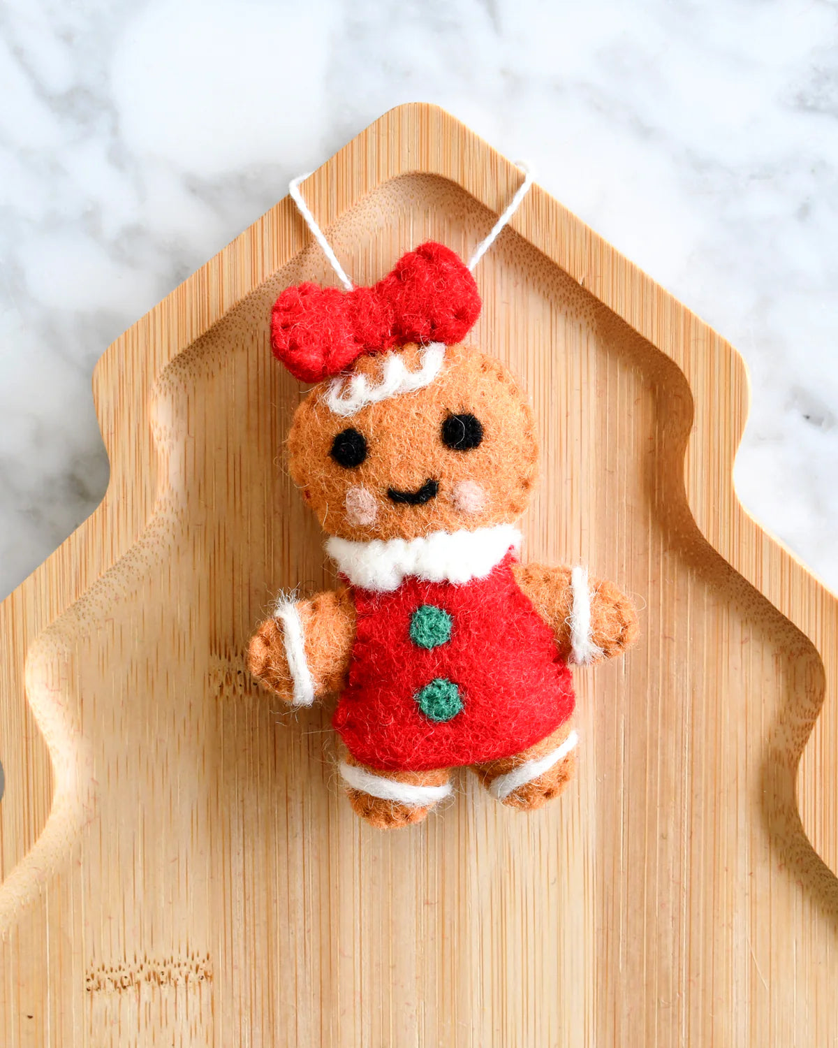 Felt Gingerbread Girl Ornament – Cherry Tree Lane Toys