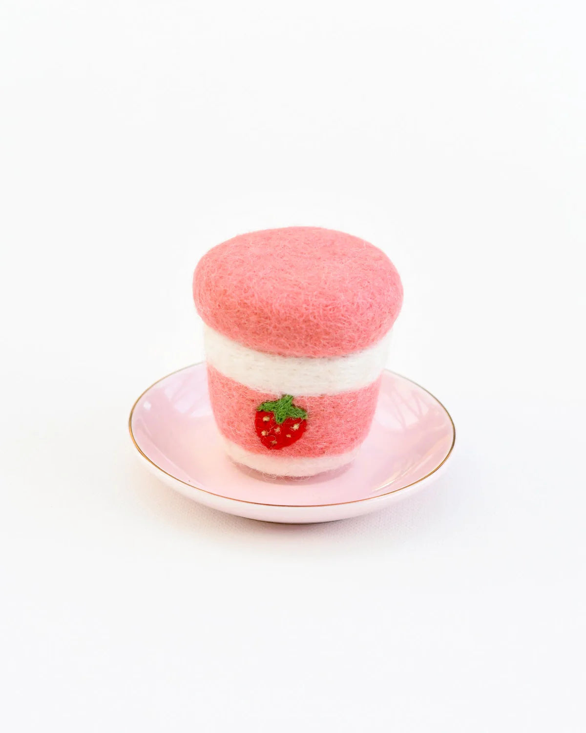 Felt Food - Strawberry Yogurt – Cherry Tree Lane Toys