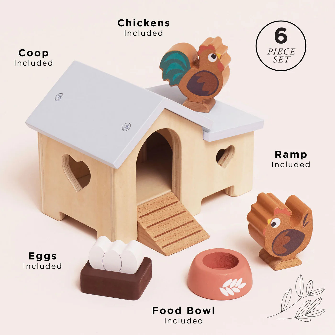 Wooden Doll House Pets - Chicken Coop Set – Cherry Tree Lane Toys