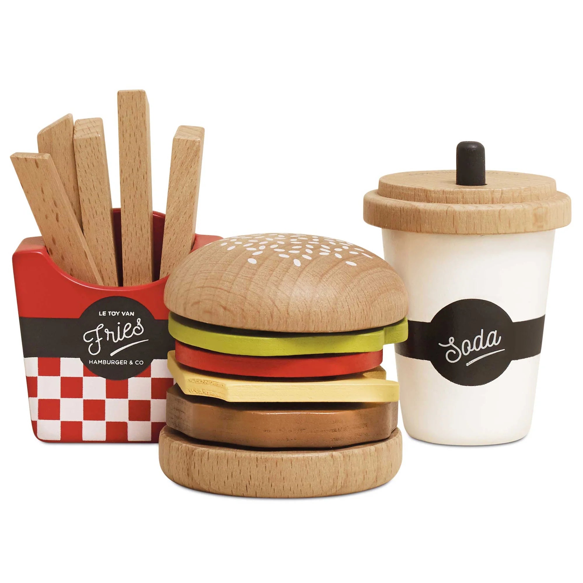 Wooden Gourmet Hamburger Set – Cherry Tree Lane Toys